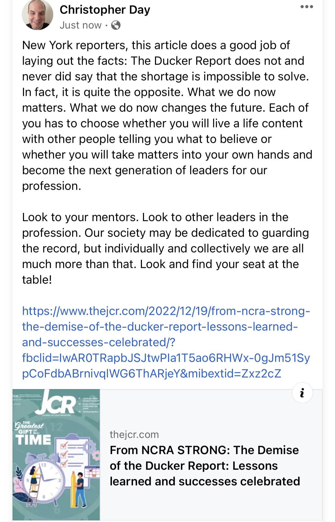 NCRA STRONG: The Demise of the Ducker Report… – Stenonymous